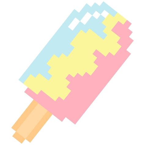 Premium Vector Popsicle Stick Cartoon Icon In Pixel Style