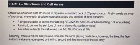 Solved Part 4 Structures And Cell Arrays Create Two