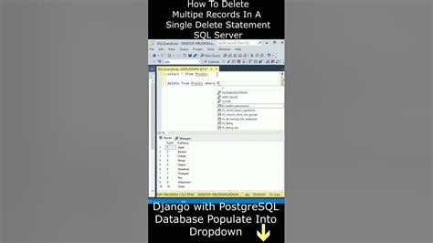 how to delete statement multiple records rows sql server ssms youtube