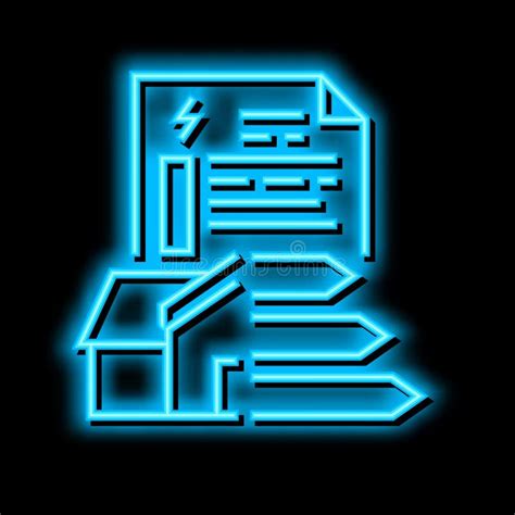 Energy Performance Certificate Neon Glow Icon Illustration Stock Vector