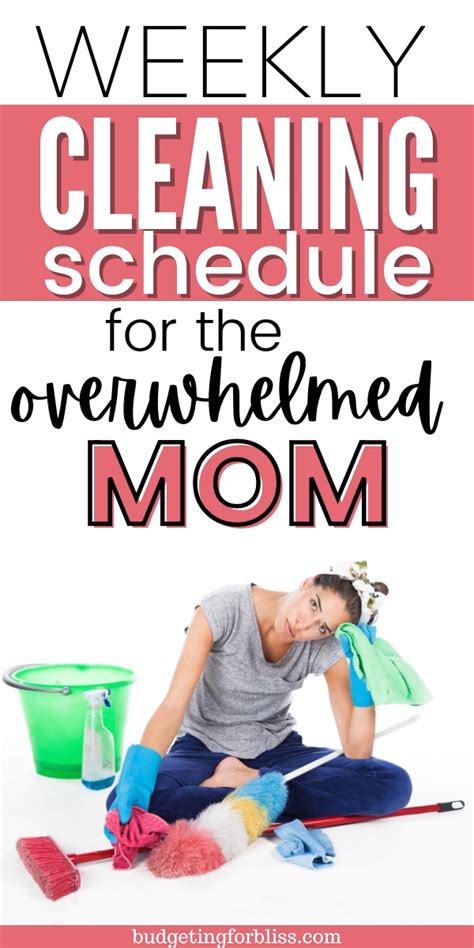 Weekly Cleaning Schedule For Working Moms Artofit