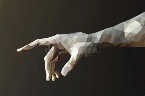 Reaching Out A Geometric Interpretation Of Human Connection Stock Image Image Of Light