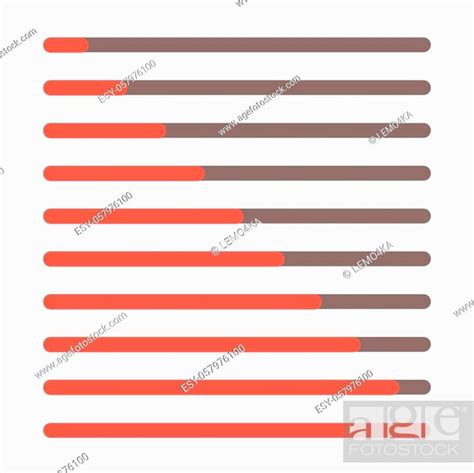 Progress Bar Set Process Download Step By Step Loading Status Bar Vector Web Indicator Stock