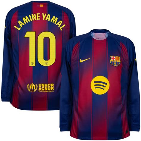 Nike Barcelona Home L S Lamine Yamal 10 Jersey 2025 2026 La Liga