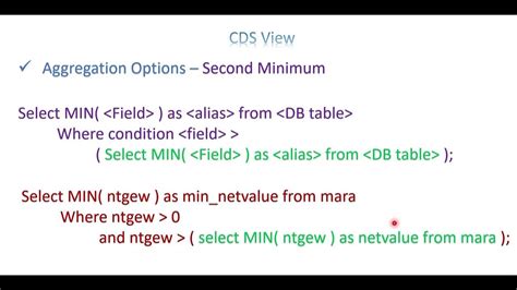Video 33 Cds View Sql Aggregation Functions Youtube