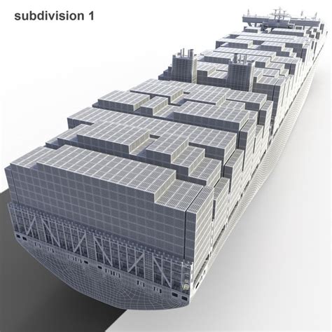 3ds Max Triple E Class Container Ship
