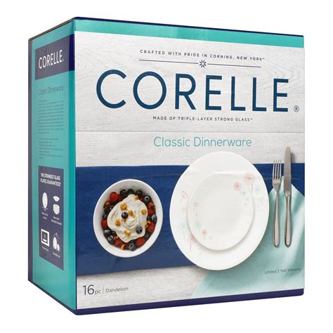 Buy Corelle Classic Dinnerware Set Dandelion 16 Pack 16s Dan Ph