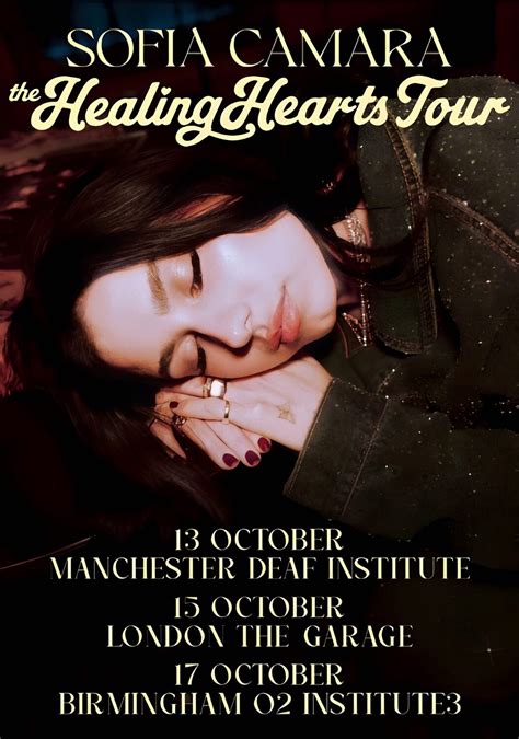 Sofia Camara The Healing Hearts 2025 Uk Tour Poster