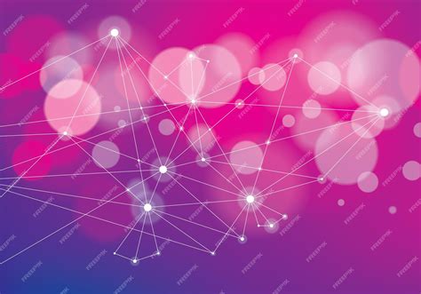 Premium Vector Connected Lines With Dots Geometric Science And Technology Abstract Background