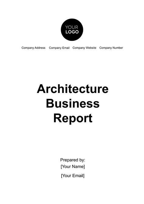 Free Architecture Business Report Template To Edit Online