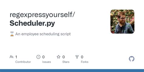 github regexpressyourself scheduler py hourglass an employee