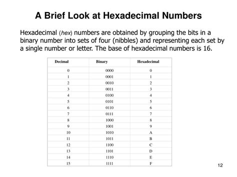 ppt binary and hexadecimal numbers powerpoint presentation free