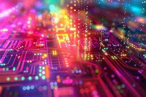 Premium Photo Quantum Circuits Visualized In A Colorful Abstract