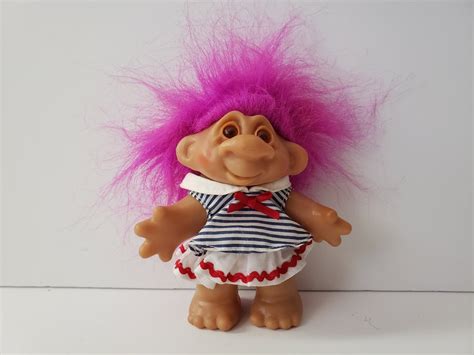 Dam Troll Doll Totally 80s Clothes 5 Trolls Purple Hair Etsy Nederland