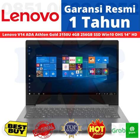 Promo Lenovo V14 ADA Athlon Gold 3150U 4GB 256GB SSD Win10 OHS 14 HD Diskon 17 Di Seller Karya