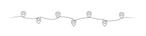 Premium Vector Location Pointers One Line Drawing Continuous One