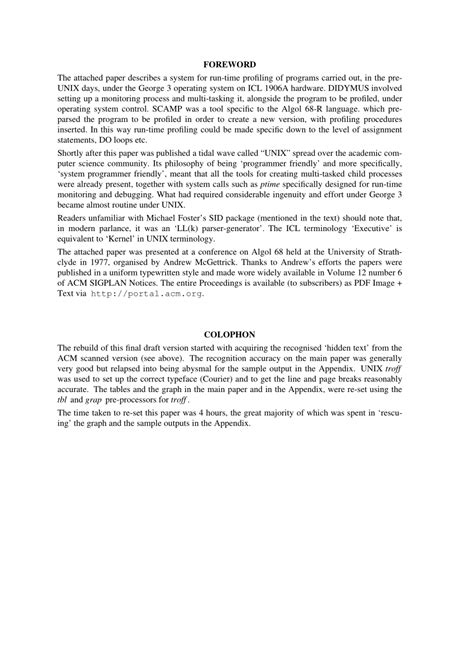 Pdf Run Time Profiling Of Algol 68 R Programs Using Didymus And Scamp