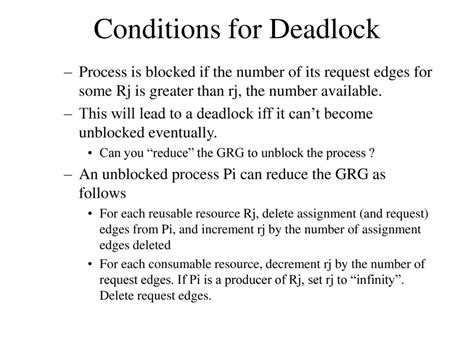 ch 3 what is a deadlock conditions deadlock models hold and wait