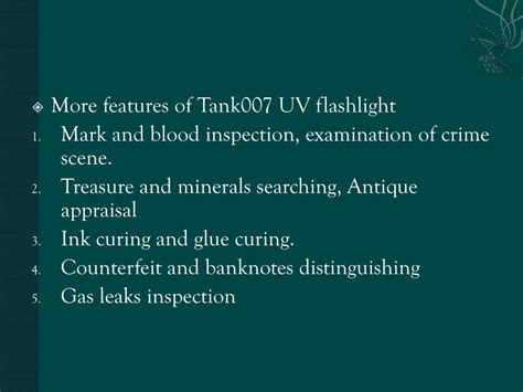 Ppt How To Detect Leaks With Tank007 Uv Flashlight Powerpoint Presentation Id 7170398