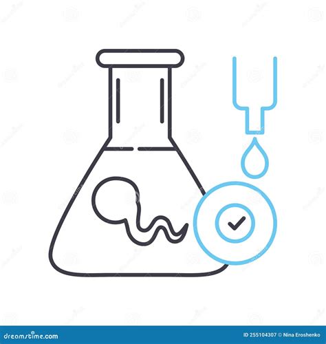Lab Test Line Icon Outline Symbol Vector Illustration Concept Sign Stock Vector