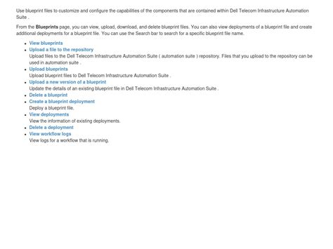 Blueprints Dell Telecom Infrastructure Automation Suite 2 2 Installation And Administration