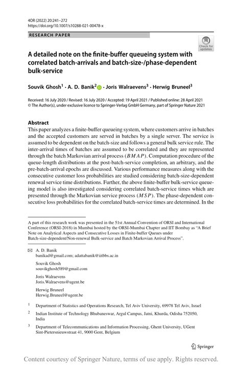 A Detailed Note On The Finite Buffer Queueing System With Correlated