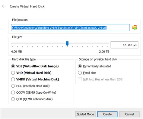clear linux os on virtualbox — documentation for clear linux project