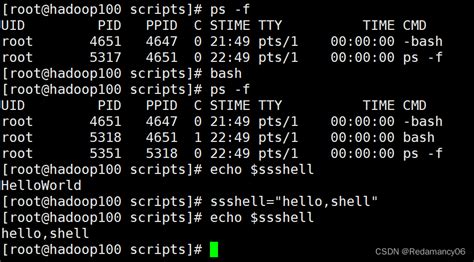shell变量、系统预定义变量 home、 pwd、 shell、 user、自定义变量、特殊变量 n、 、 、 、 ？、env看所有的