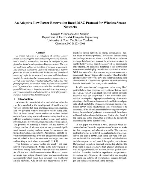 Pdf An Adaptive Low Power Reservation Based Mac Protocol For Wireless