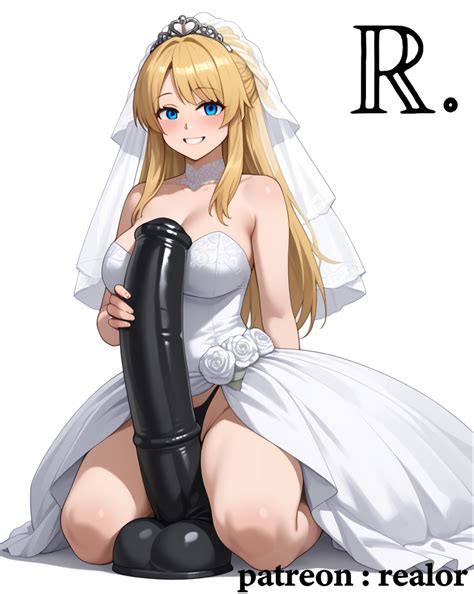 Rule 34 Ai Generated Black Dildo Blonde Hair Bridal Tiara Bridal Veil