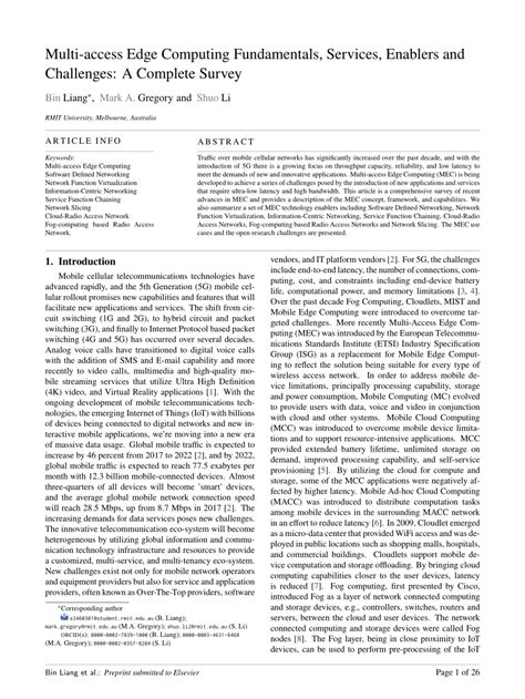 pdf multi access edge computing fundamentals services enablers and