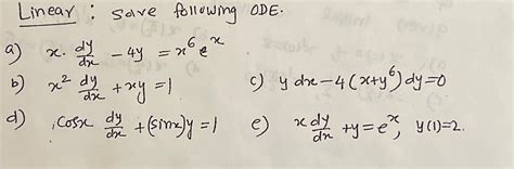 solved linear solve following