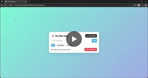 Completed To Do List App With Javascript For Codveda Technologies Shreedevi P Posted On The