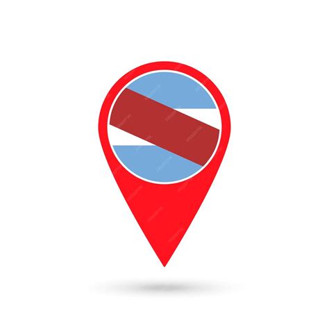 Premium Vector Map Pointer With Entre Rios Flag Vector Illustration