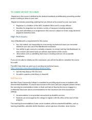 EXERCISE REDO CORRECT VERSION Docx TO CHEAT OR NOT TO CHEAT Plagiarism In This Course Is
