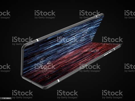 접이식 스마트 폰 현대적인 디자인입니다 전화 및 타블렛 하이브리드 브랜디 없는 패 블 릿 디자인의 3d 그림 접을 수 있는에 대한 스톡 사진 및 기타 이미지 Istock