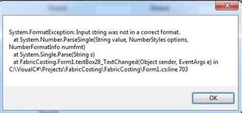 Winforms If I Start Input With Decimal Point In My Textbox In C I Get Input Format Exception