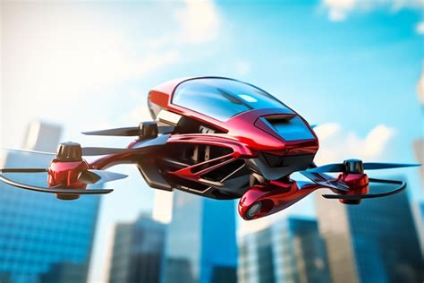 Premium Ai Image Modern And Futuristic Drone Technologies Flying In The City