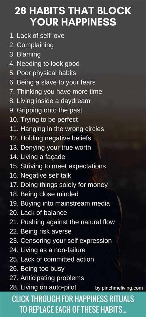 28 Habits That Block Your Happiness And How To Let Them Go Get The