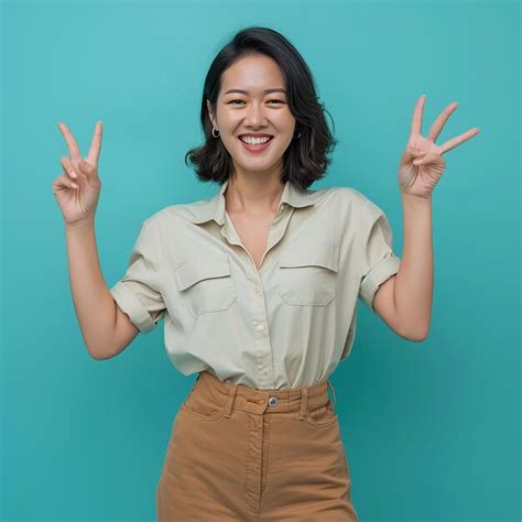 Assertive Asian Gesture Premium Ai Generated Image