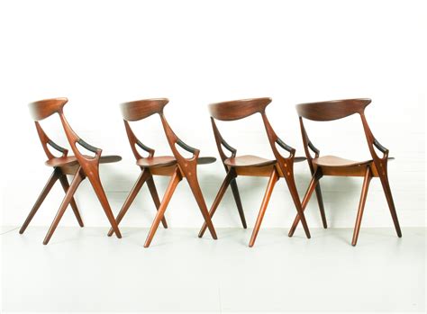 Set Of 4 Model 71 Chairs By Arne Hovmand Olsen For Mogens Kold 1950s