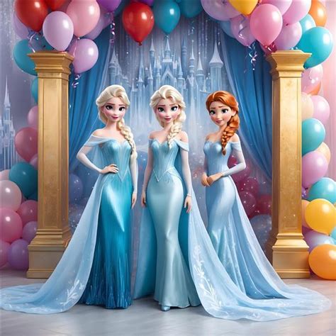 طرح نقاشی دیجیتال تولد پرنسس السا و آنا کارتونی 1722419