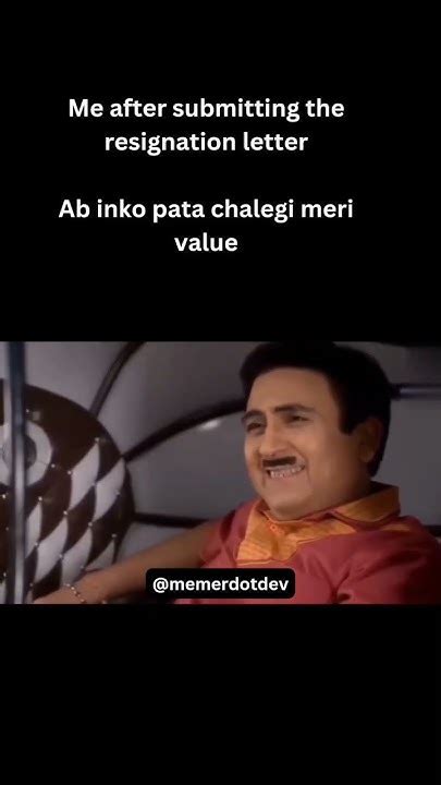 me after submitting the resignation letter 🤣 corporatememes corporatelife memes youtube