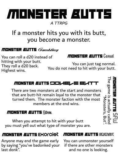 Monster Butts By Kumada1