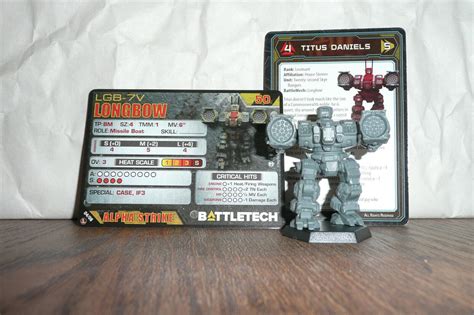 Battletech Kickstarter Wave 2 Longbow With Pilot And Alpha Strike Cards 4552649304