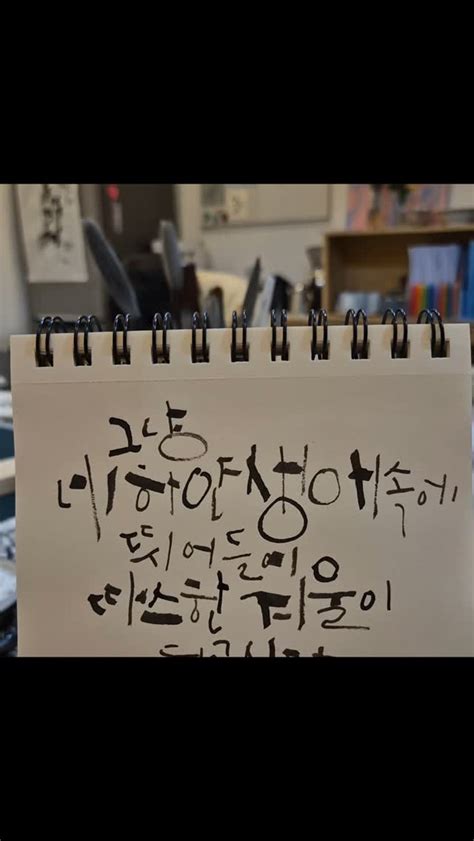 도담글씨 깊이감 놓지 말자 캘리스타그램 펜캘리그라피 펜글씨 캘리그라피작품 도담글씨 혜성글씨공방 하루한글 나태주시인 시 가을햇살앞에 Instagram