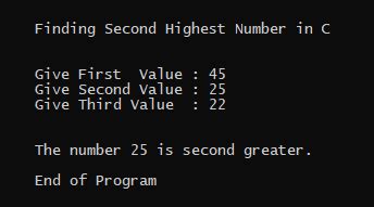 Free Programming Source Codes And Computer Programming Tutorials Finding Second Highest Number In C