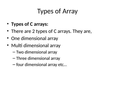 Array Definition And Uses In Computer Pptx Free Download