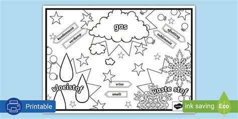 Toestand Van Materie Inkleur Bladsy Teacher Made