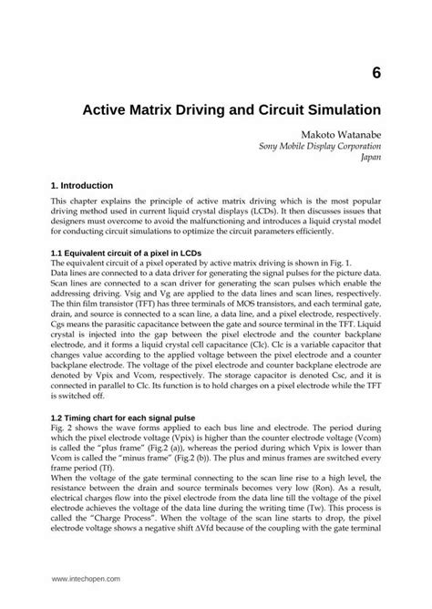 Pdf Active Matrix Driving And Circuit Simulation Dokumen Tips